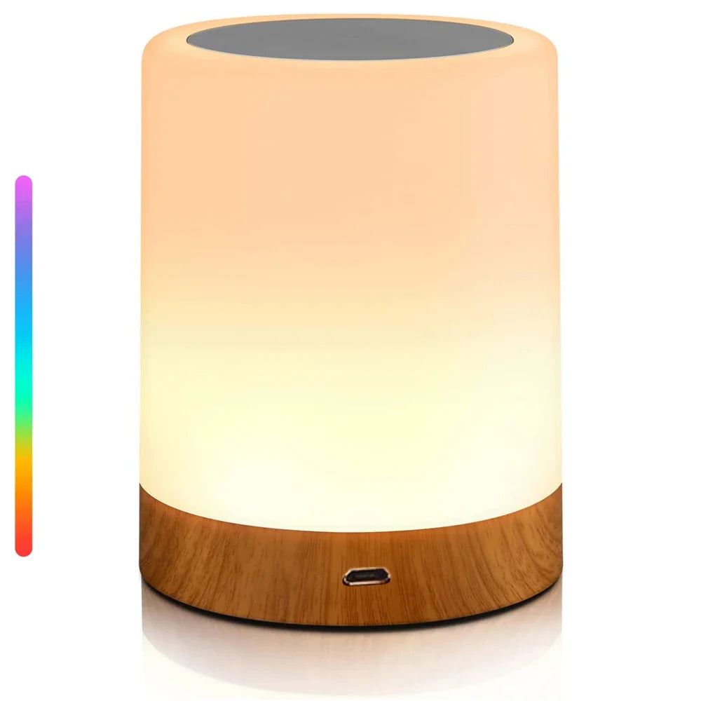 RGB LED Touch Lamp - Portable Bedside & Desk Light for Bedroom and Kids ...